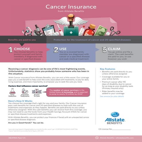Cancer Insurance from Allstate Benefits | PDF