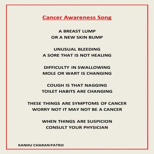 Cancer awareness song | DOCX