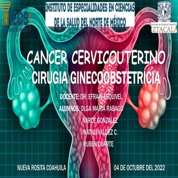 CANCER DEL CUELLO UTERINO.pptxhhhhhhhhhh | PPTX