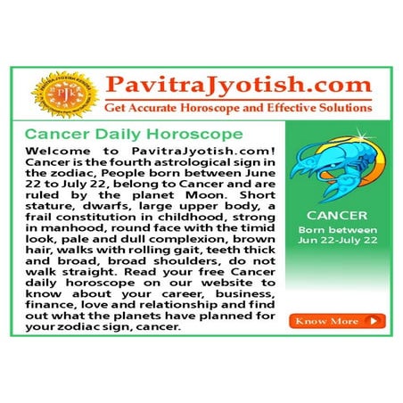Cancer Daily Horoscope | PDF
