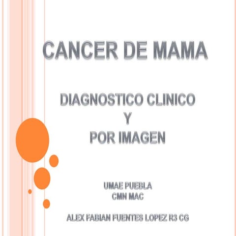 Cancer de mama imagenología | PPTX