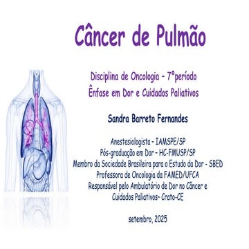CÂNCER DE PULMÃO: epidemiologia, tratamentos | PDF