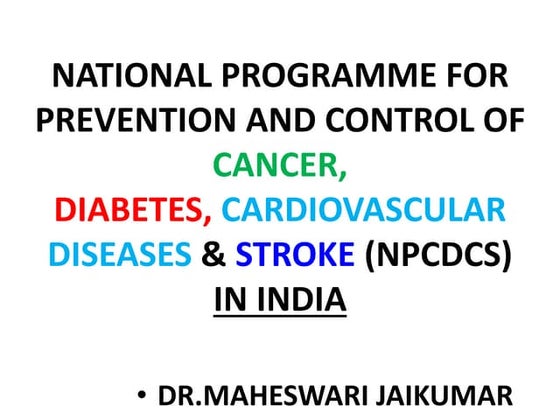 National cancercontrol programme power point presentation | PPTX ...