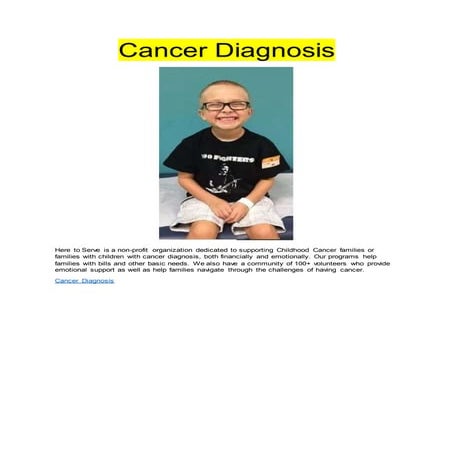 Cancer diagnosis | DOCX | Cancer | Diseases and Conditions