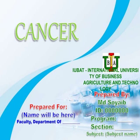 Cancer PPT Presentation | PPTX