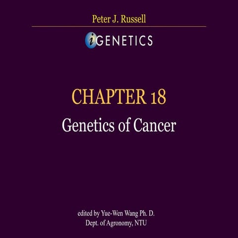 An overview of The genetics of the cancer | PPT | Cancer | Diseases and ...