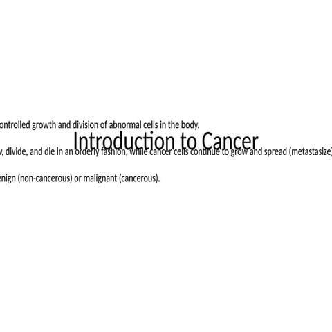 Cancer ppt presentation of cancer neoplasm | PPT
