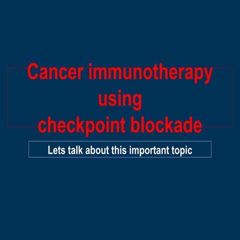 Cancer immune check point therapy ,paper | PPTX