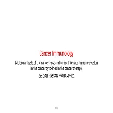 Cancer Immunology, molecular mechanisms.pptx