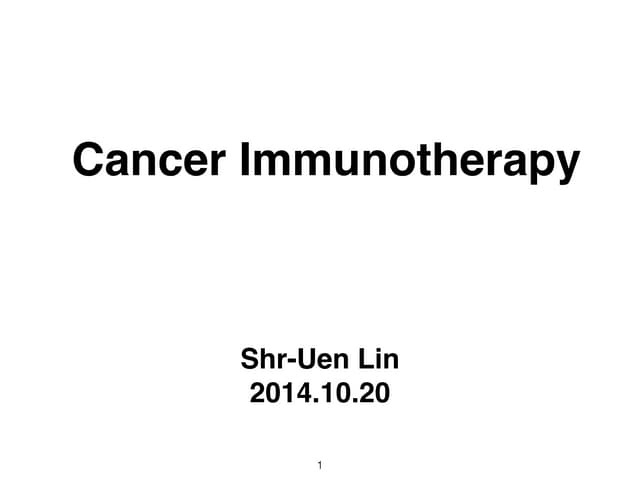 Immunotherapy For Cancer Pptx Cancer Diseases And Conditions