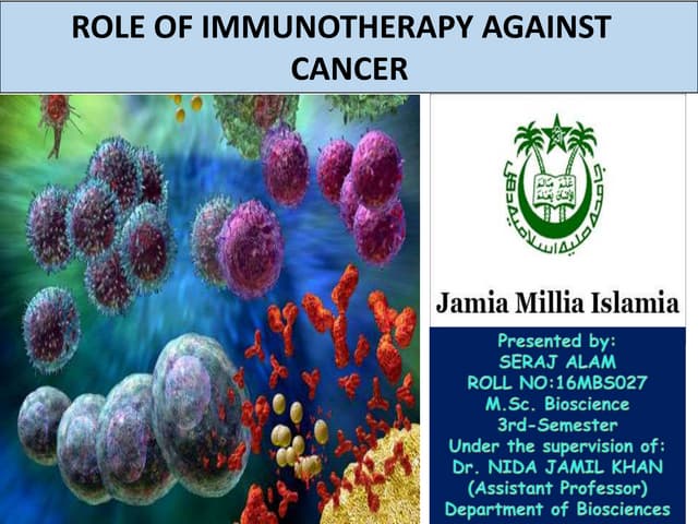 Immunotherapy for cancer | PPTX | Cancer | Diseases and Conditions