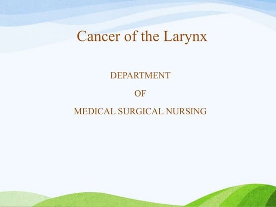 CANCER OF THE LARYNX847847683748483.pptx