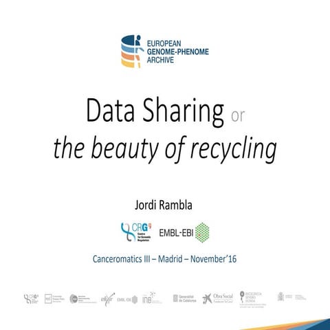 Genomic Data sharing: the beauty of reciclyng | PDF