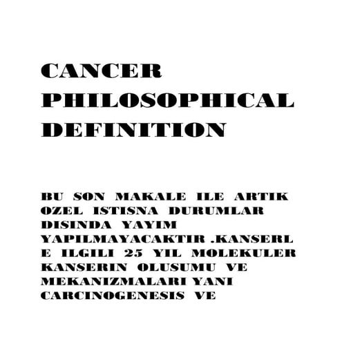 CANCER PHILOSOPHICAL DEFINITION.docx.............. | PDF