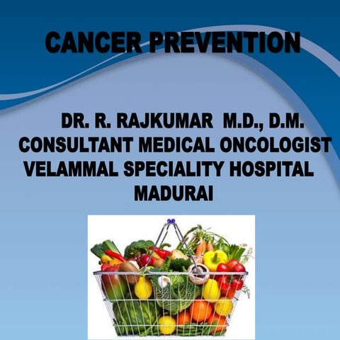 Cancer prevention | PPTX