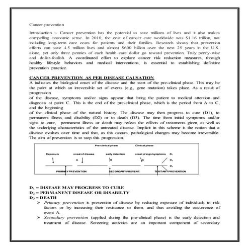 The role of the nurse in cancer prevention | PPT