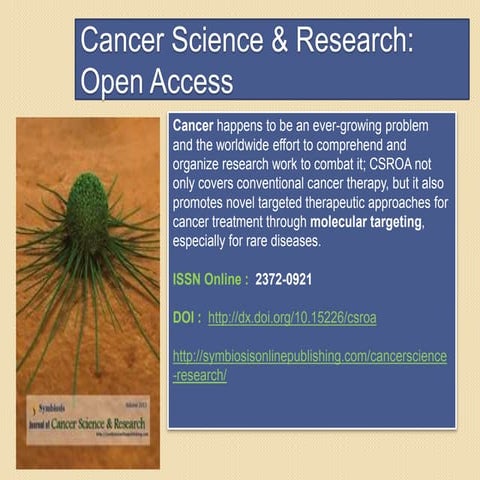 Cancer Science & Research: Open Access | PPT