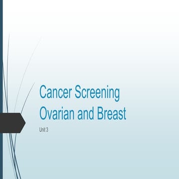 Cancer screening | PPTX