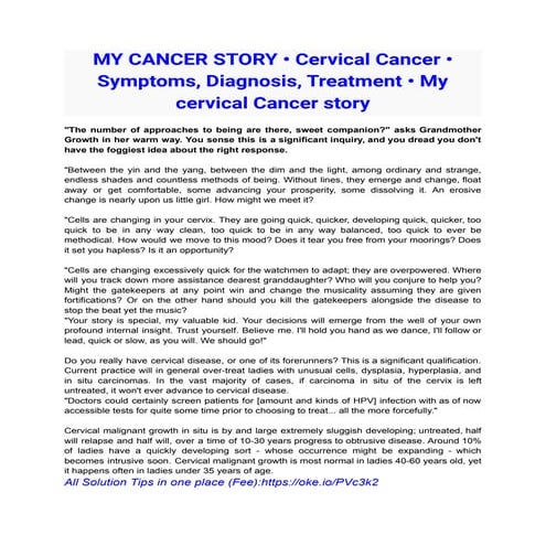 cancer solution | PDF | Reproductive Health | Diseases and Conditions