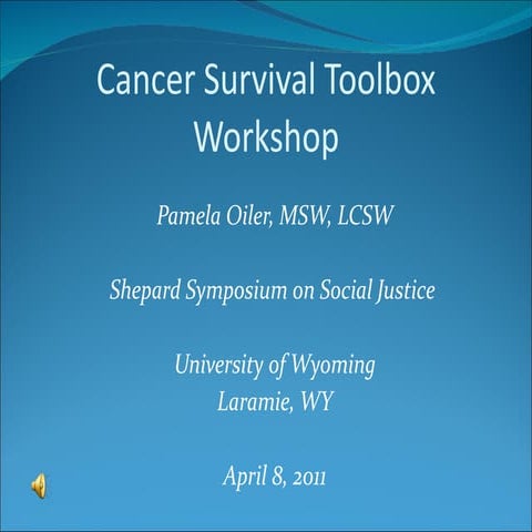 Cancer Survival Toolbox | PPT