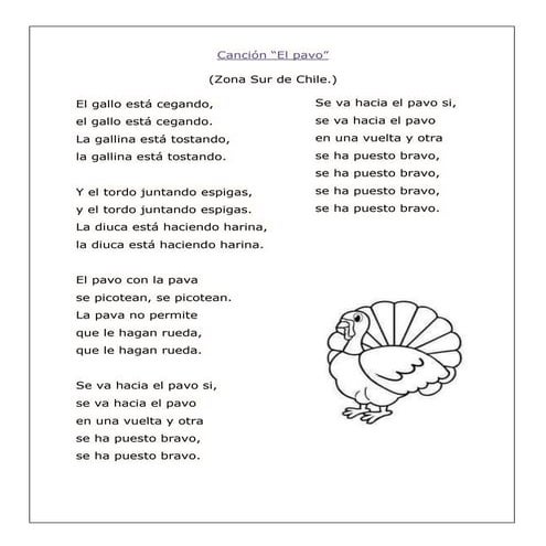 Canción "El pavo" | DOCX