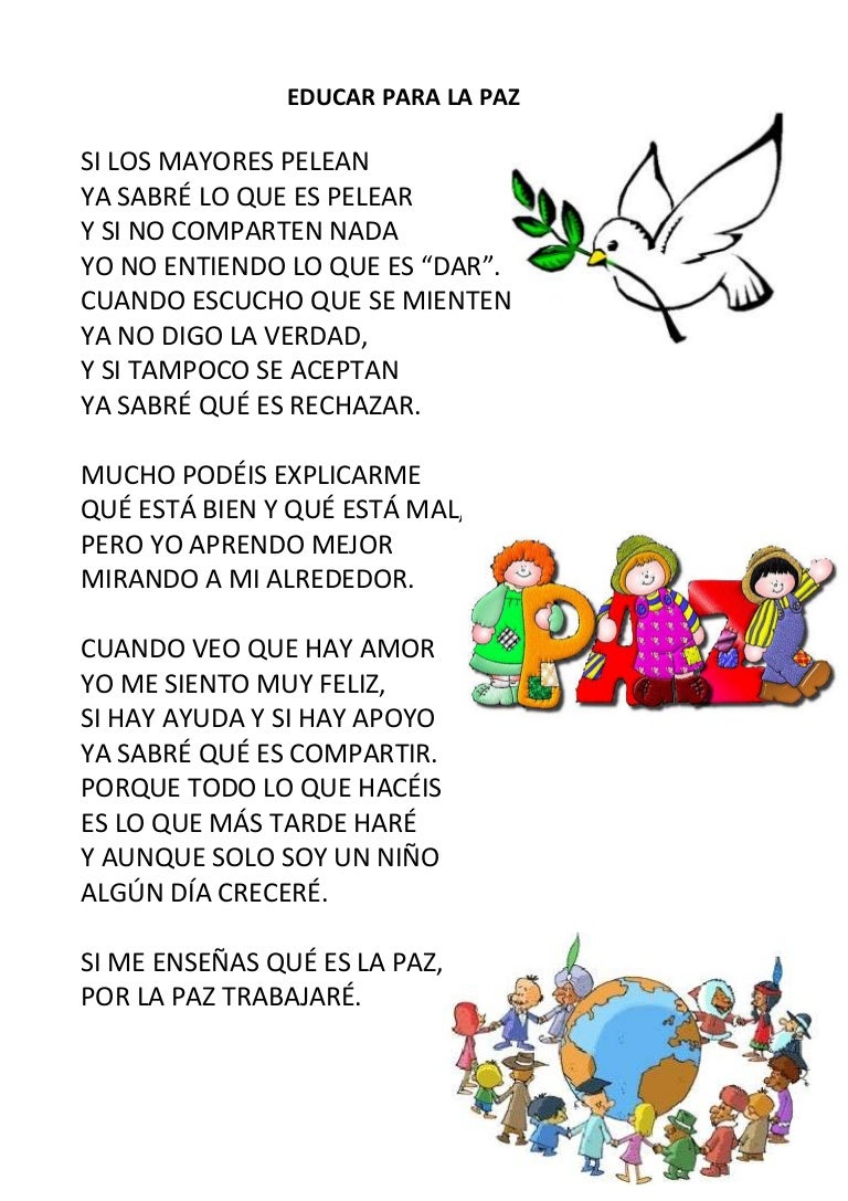 Cancion educar para la paz