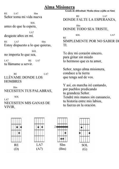 Cancionero misa con acordes