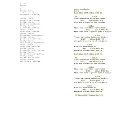 Acordes De Guitarra De Cancion Infantil