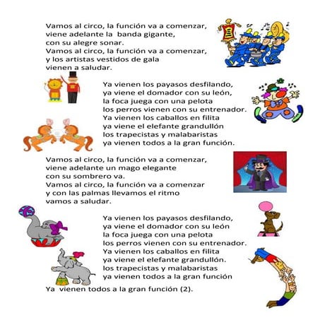 Cancion vamos al circo | DOCX