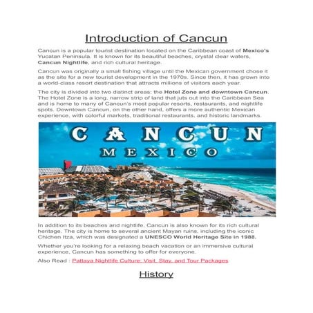 Cancun Nightlife Culture Visit Stay and Tour Packages.pdf