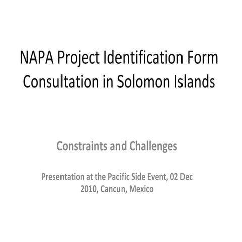 Disaster risks management_Solomon Islands | PDF