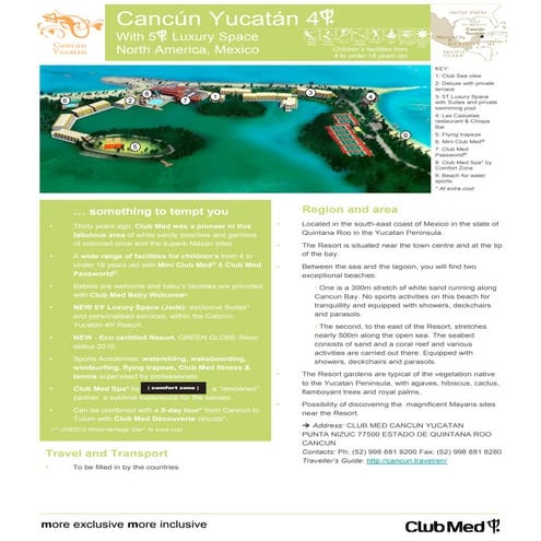 Club Med Cancun Yucatan Map