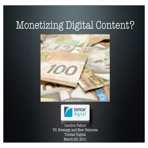 Monetizing Digital Content? Candice Faktor, VP Strategy and New ...
