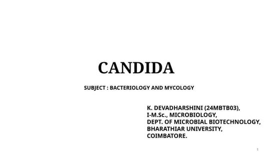 Discovery of candida | PPTX