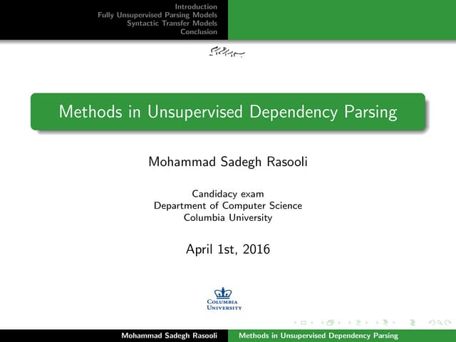 Methods In Unsupervised Dependency Parsing Ppt 6424
