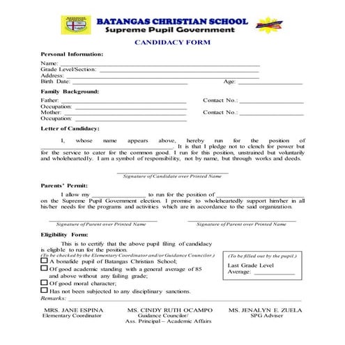 Candidacy form | DOCX