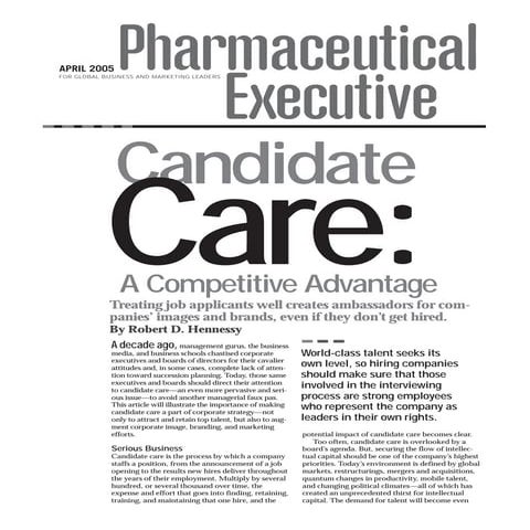 Candidate care | PDF | Pharmaceutical Industry | Industries