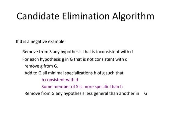 Candidate Elimination Algorithm In Ml Lab Pptx Computing Technology And Computing