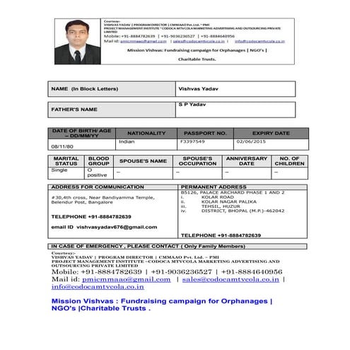 Candidate info sheet | PDF