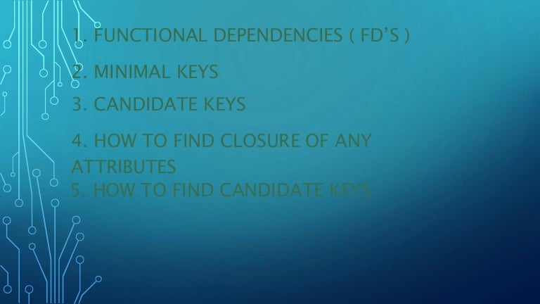 How To Find Candidate Keys Minimal Keys And Closure Of Any Attribut