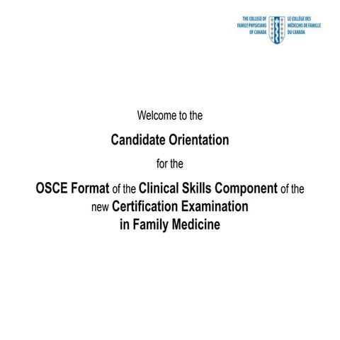 OSCE Format, new Certification Examination | PPTX | Medical Tests ...