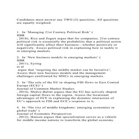 Candidates must answer any TWO (2) questions. All questions are eq.docx ...