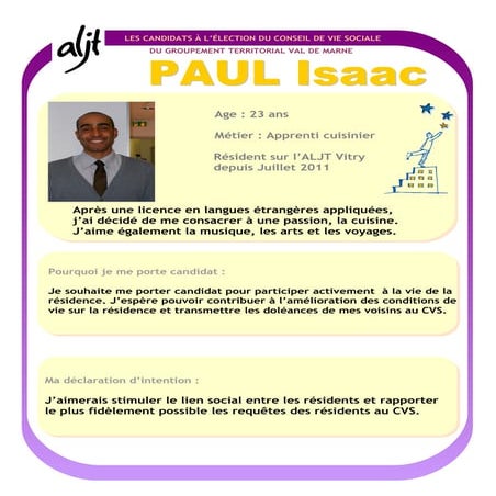Candidature Mr PAUL Isaac | DOC