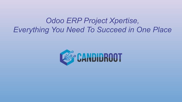 Candidroot Solutions Odoo Implementation Customization Development