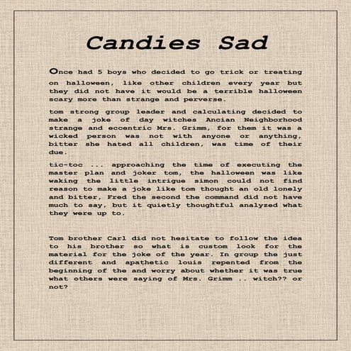 Candies sad | DOCX
