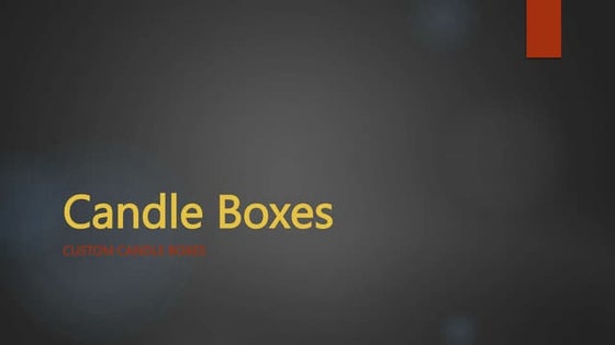 Taper Candle Boxes / Custom Candle Boxes | PDF