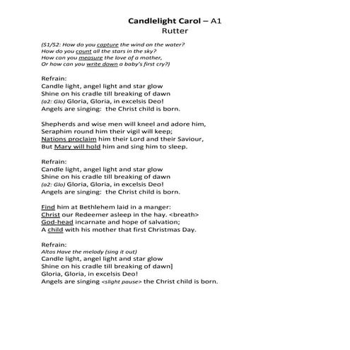 Candlelight carol a1 pdf | PDF