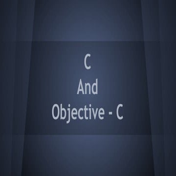 C and objective-C | PPT