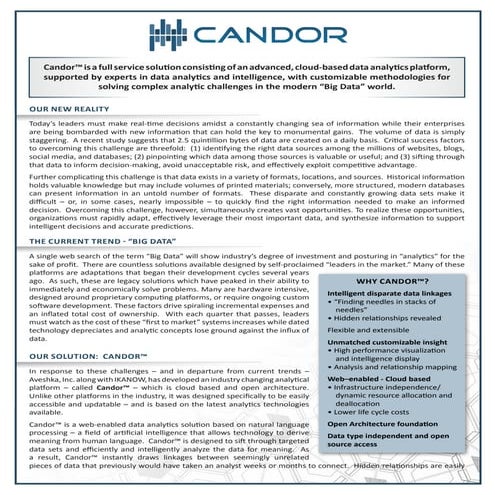 Candor - Solution for Big Data | PDF