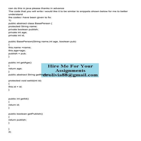 can do this in java please thanks in advance The code that y.pdf